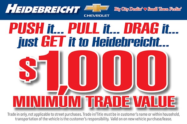 Push, Pull, or Drag! | Heidebreicht Chevrolet Specials WASHINGTON ...